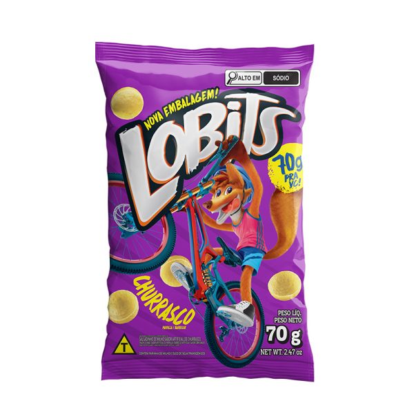 Salgadinhos Lobits em Diversos Sabores - Milho de Ouro